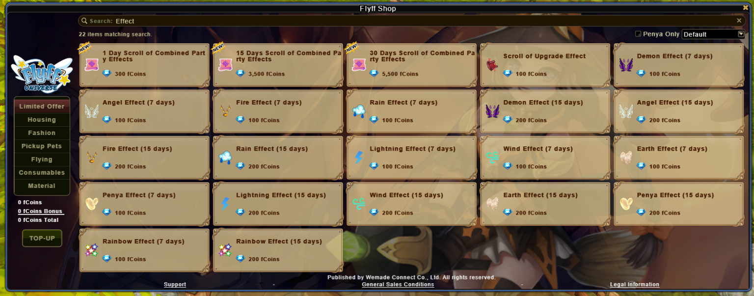 Cash Shop Guide | Madrigal Inside | Flyff Universe Wiki